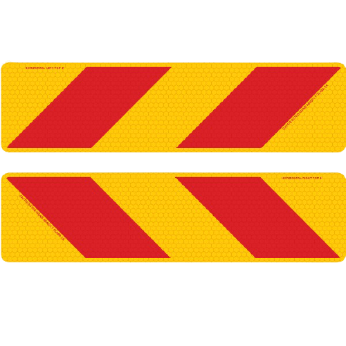 600mm x 150mm Metal Chevron Signs (Pair) Class 1 - Trailer Parts Online ...